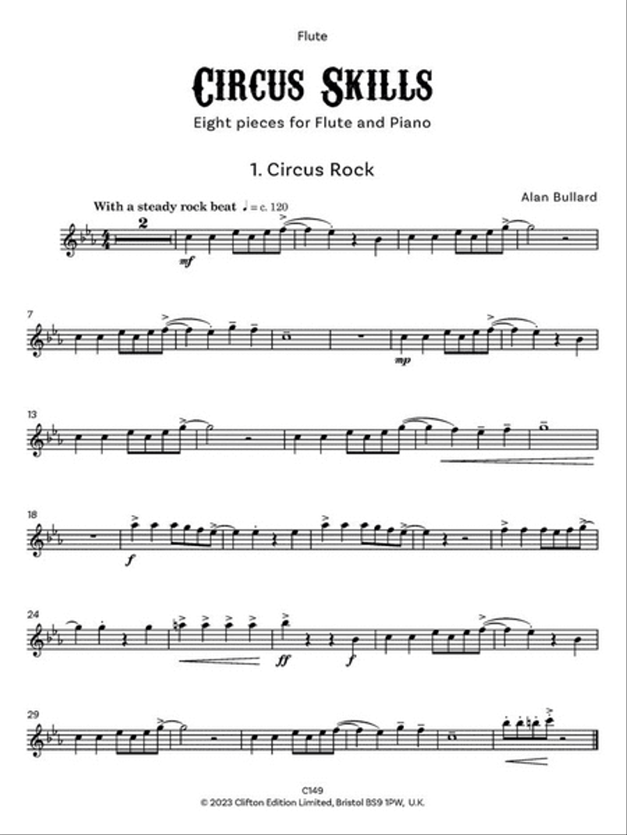 Circus Skills for Flute & Piano by Alan Bullard - Flute Solo - Sheet ...