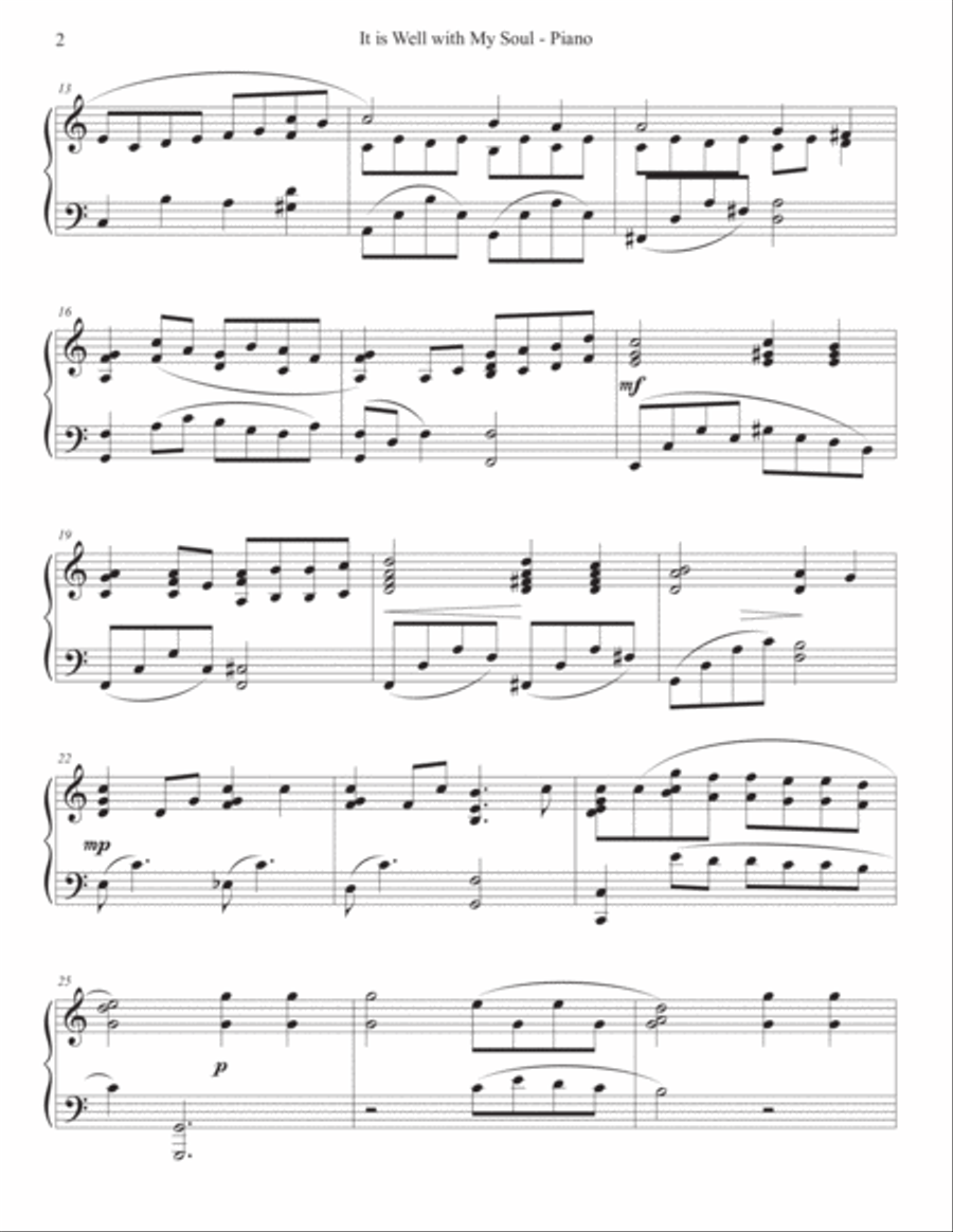 It is Well with My Soul (Piano Hymn Arrangement) - Piano Solo - Digital ...