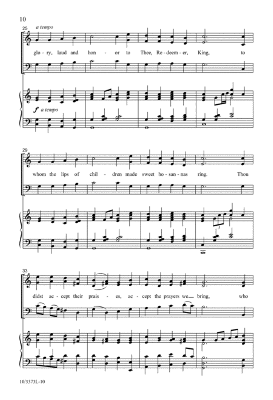 Hymns For Palm Sunday By Lloyd Larson Unison Choir Digital Sheet