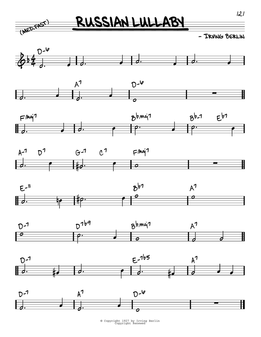 Russian Lullaby by John Coltrane - Piano, C Instrument - Digital Sheet ...