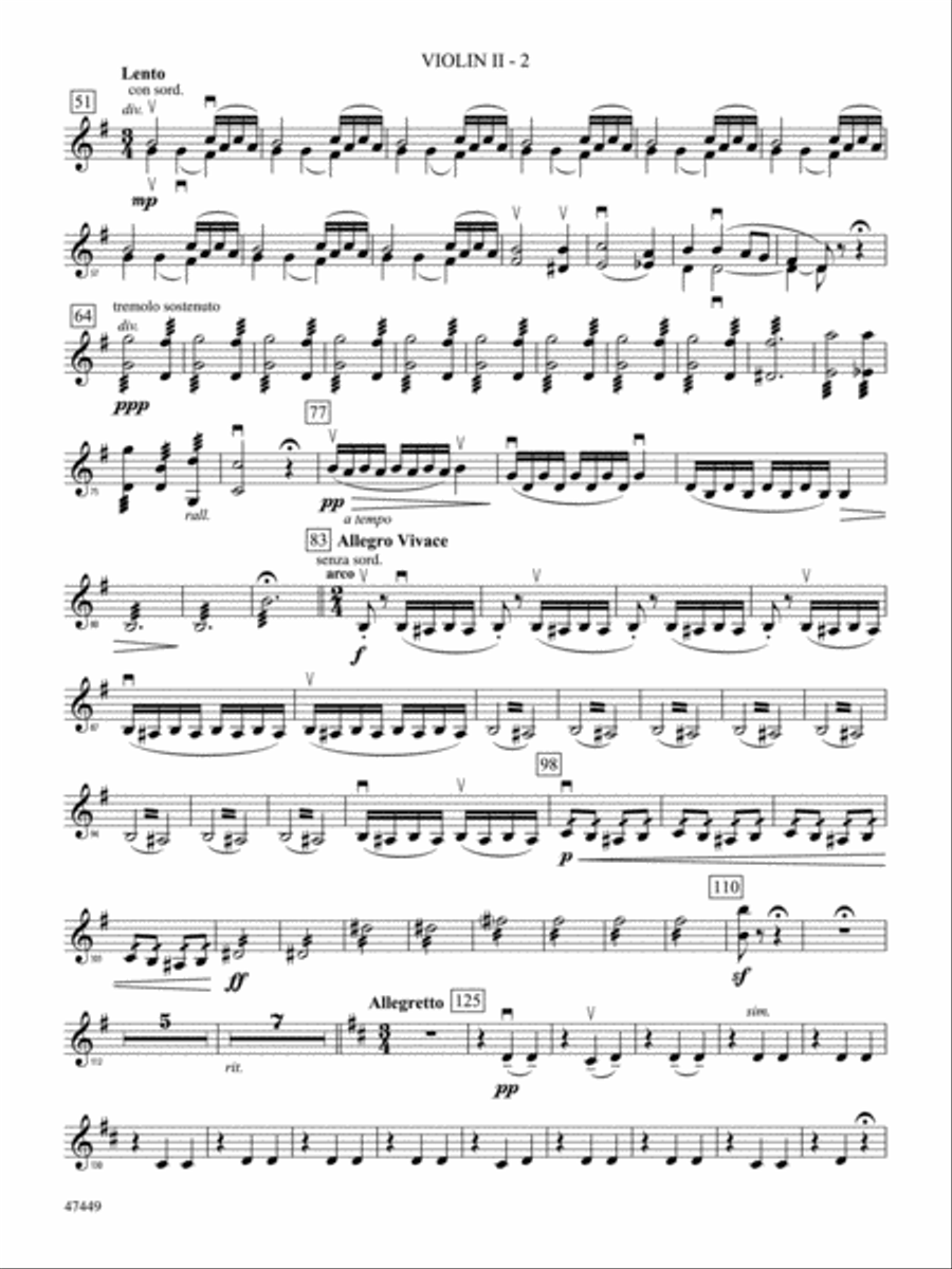 Overture From Orpheus In The Underworld 2nd Violin Full Orchestra