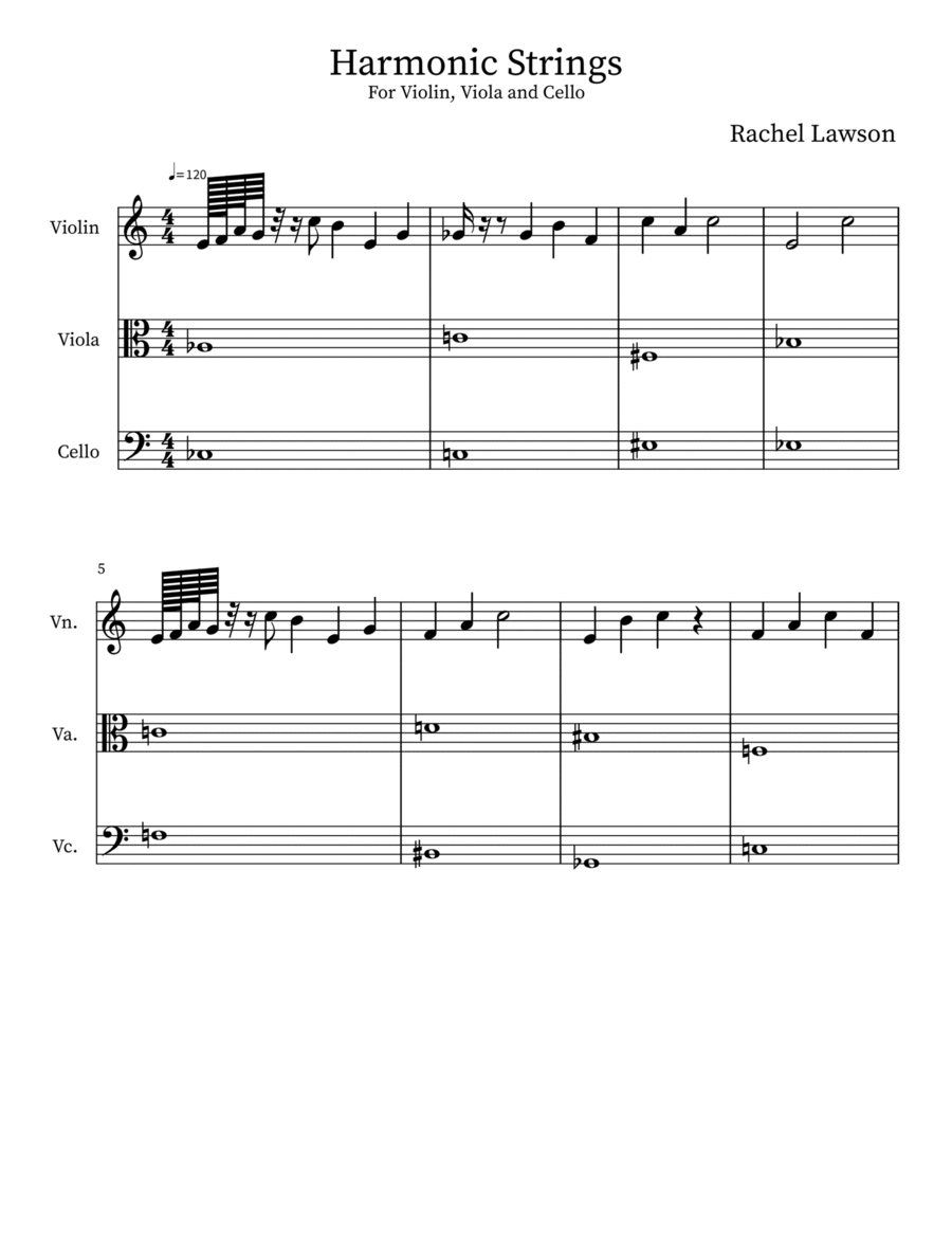 Harmonic Strings - String Trio - Advanced Digital Sheet Music | Sheet Music Plus