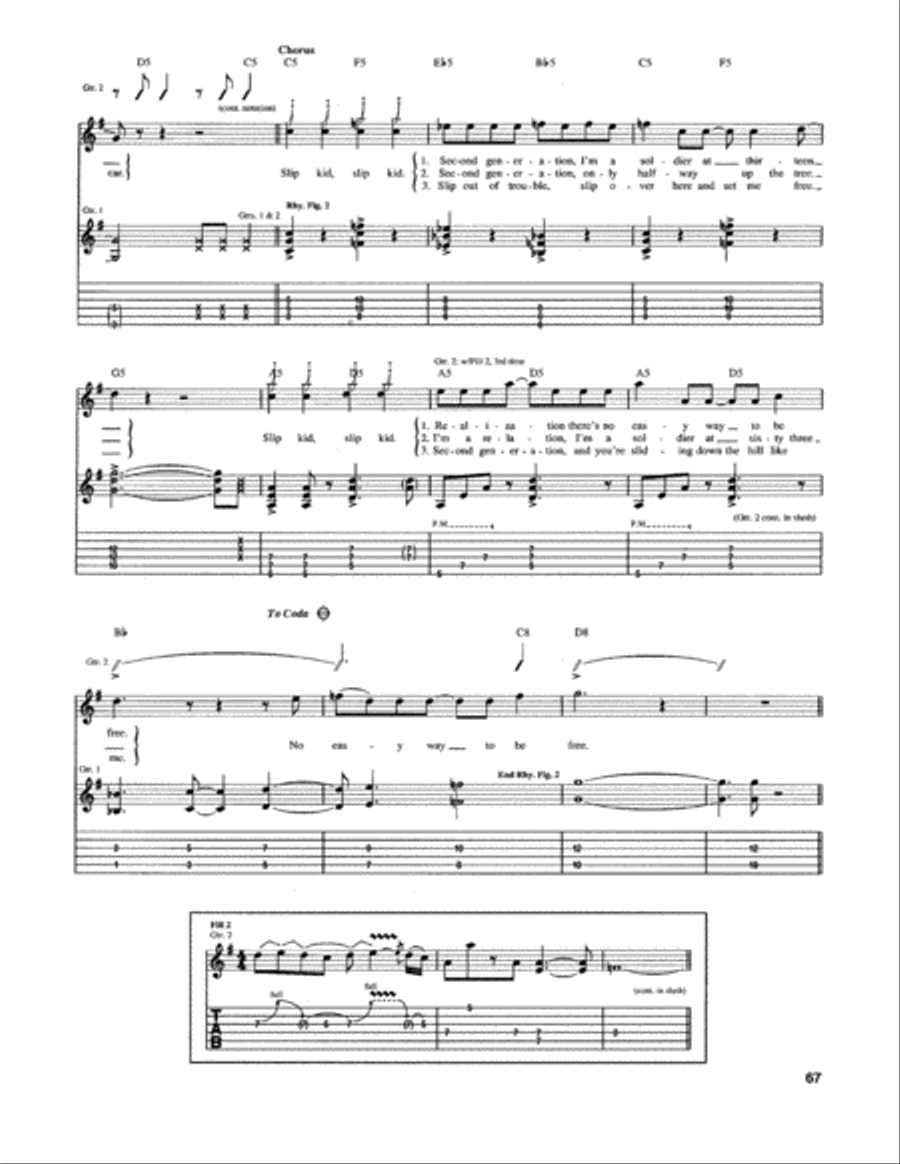 Slip Kid by The Who - Electric Guitar - Digital Sheet Music | Sheet ... Slip Kid by The Who - Electric Guitar - Digital Sheet Music | Sheet ...