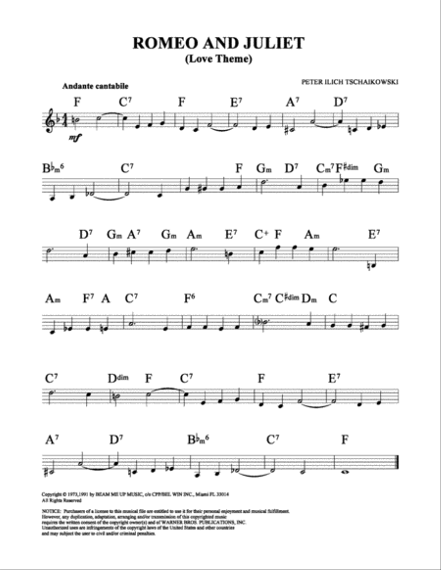 Romeo and Juliet (Love Theme) by Peter Ilyich Tchaikovsky - School and ...