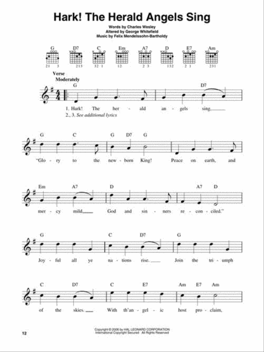 Christmas Carols for Easy Guitar by Various - Easy Guitar - Sheet Music ...