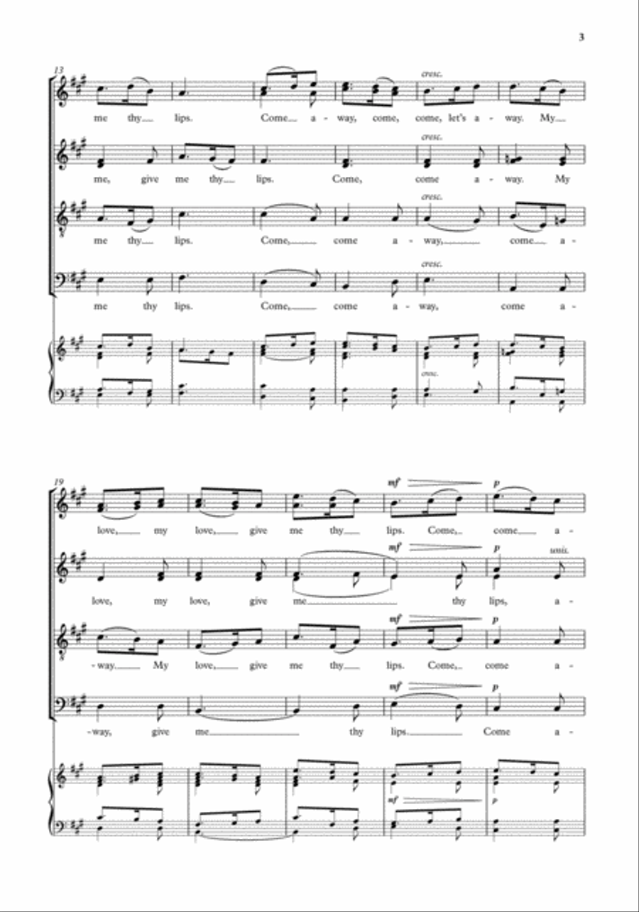 Touch her soft lips and part by William Walton - Divisi - Digital Sheet ... Touch her soft lips and part by William Walton - Divisi - Digital Sheet ...
