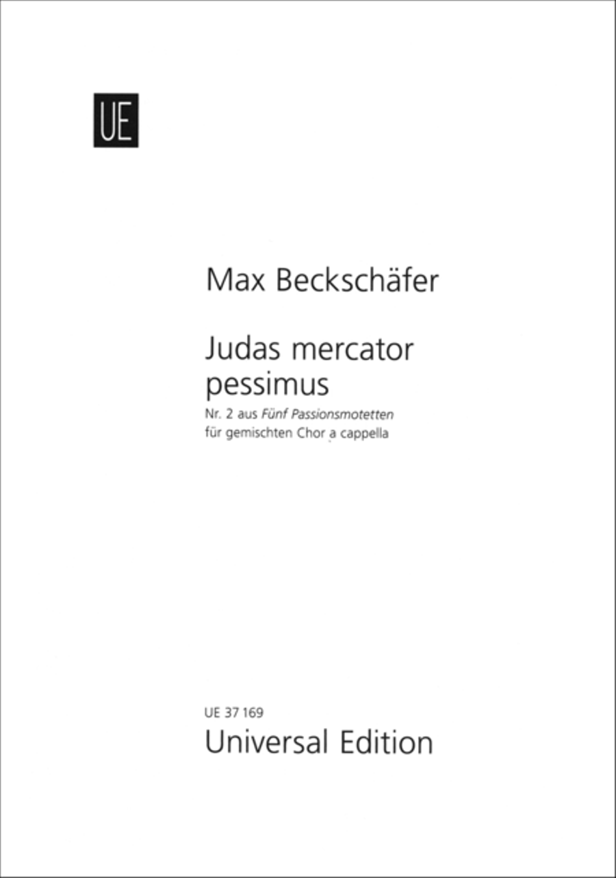 Judas mercator pessimus - 4-Part - Sheet Music | Sheet Music Plus