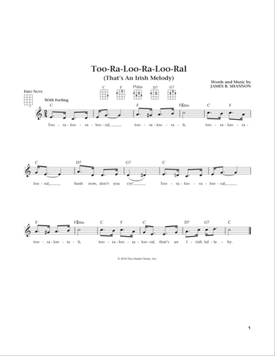 Too-Ra-Loo-Ra-Loo-Ral (That's An Irish Lullaby) (from The Daily Ukulele ...