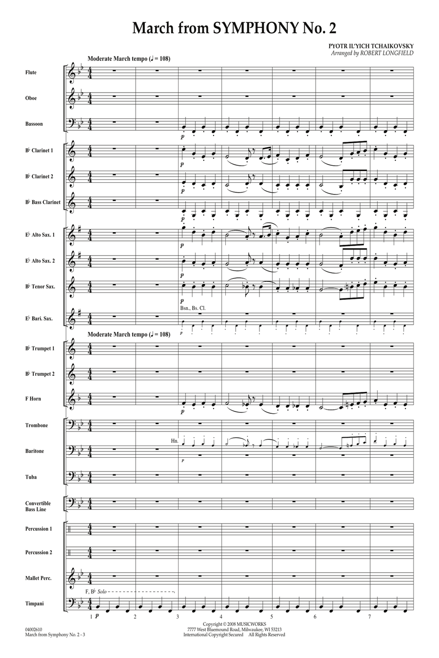 March from Symphony No. 2 - Full Score by Robert Longfield - Score ...