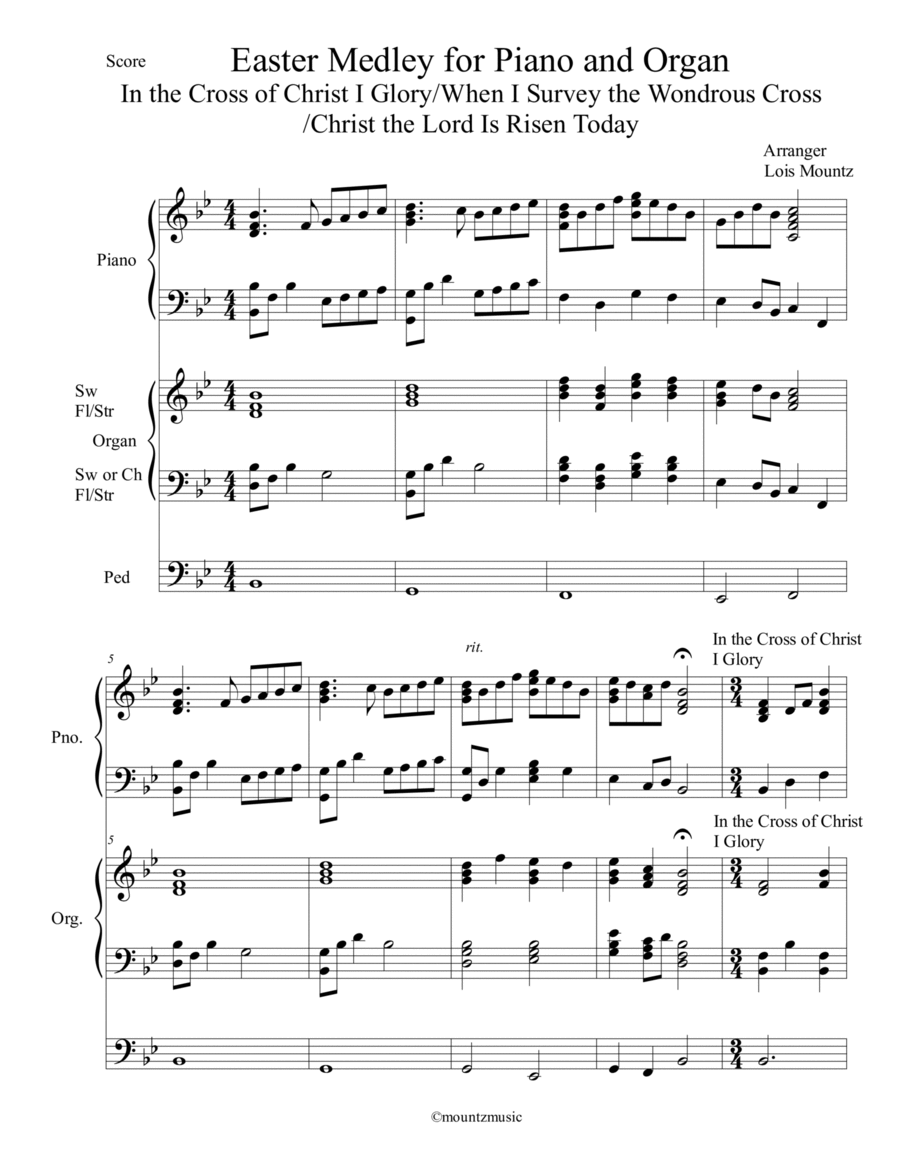 Easter Medley for Piano and Organ - Piano, Organ Solo, Organ-Piano Duet ...