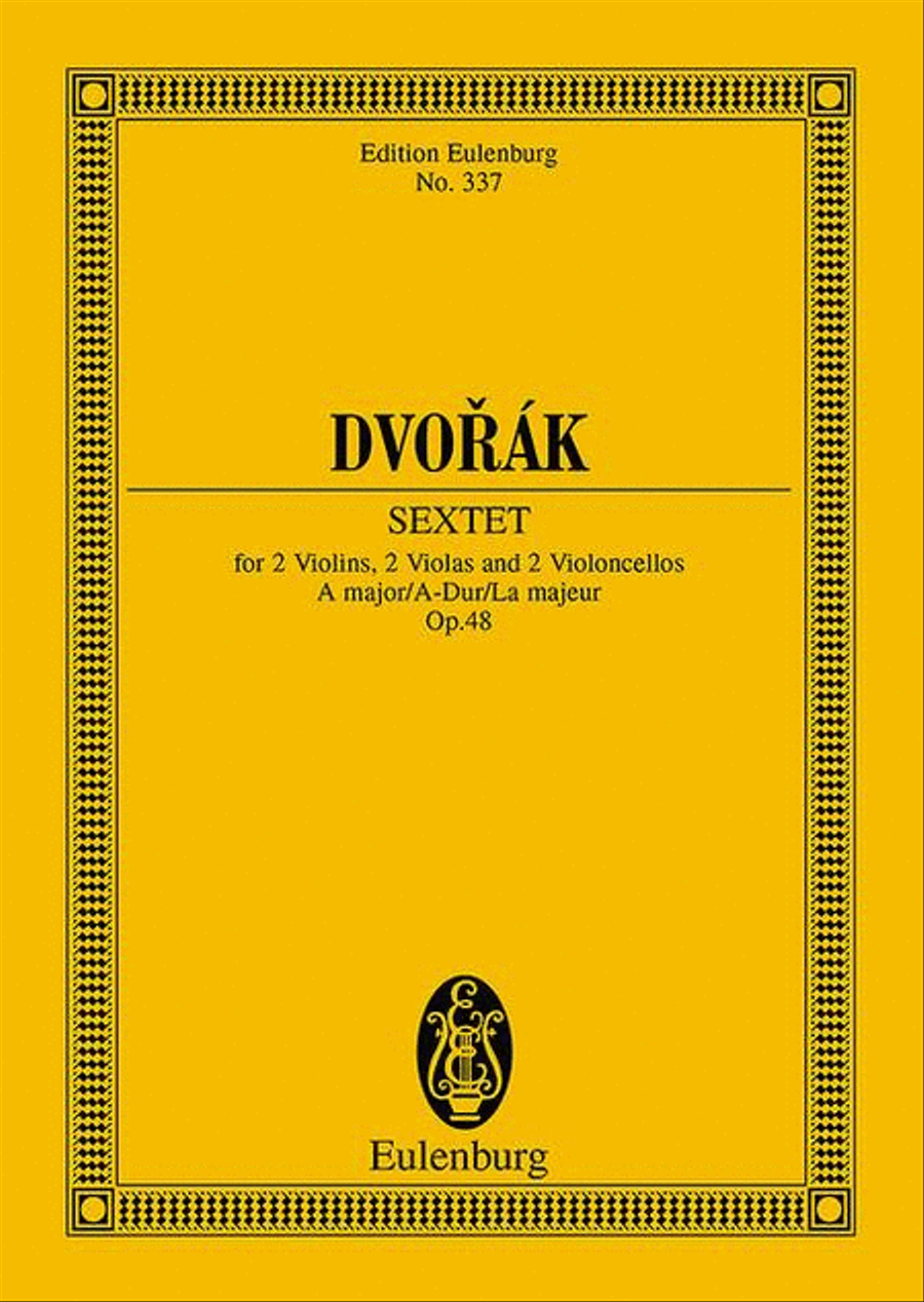 String Sextet A major by Antonin Dvorak - Cello - Digital Sheet Music ...