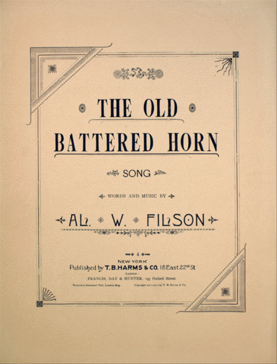 The Old Battered Horn. Song - Horn, Piano, Voice - Digital Sheet Music ...
