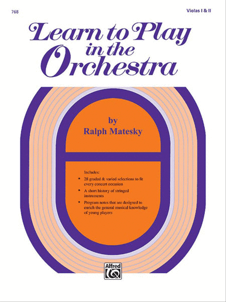 Learn to Play in the Orchestra, Book 1 by Ralph Matesky - Chamber ...