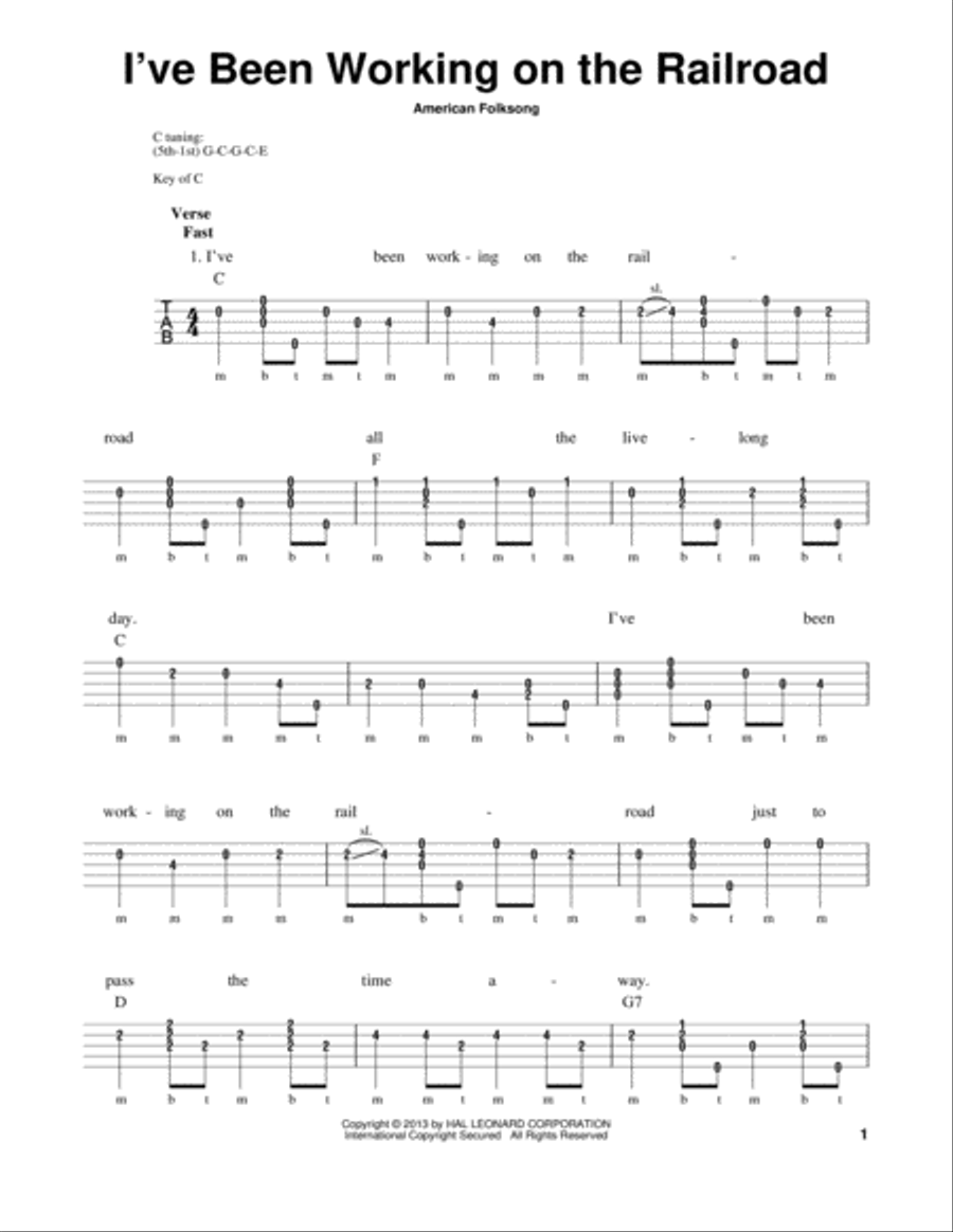 I've Been Working On The Railroad by American Folk Song - Banjo ...
