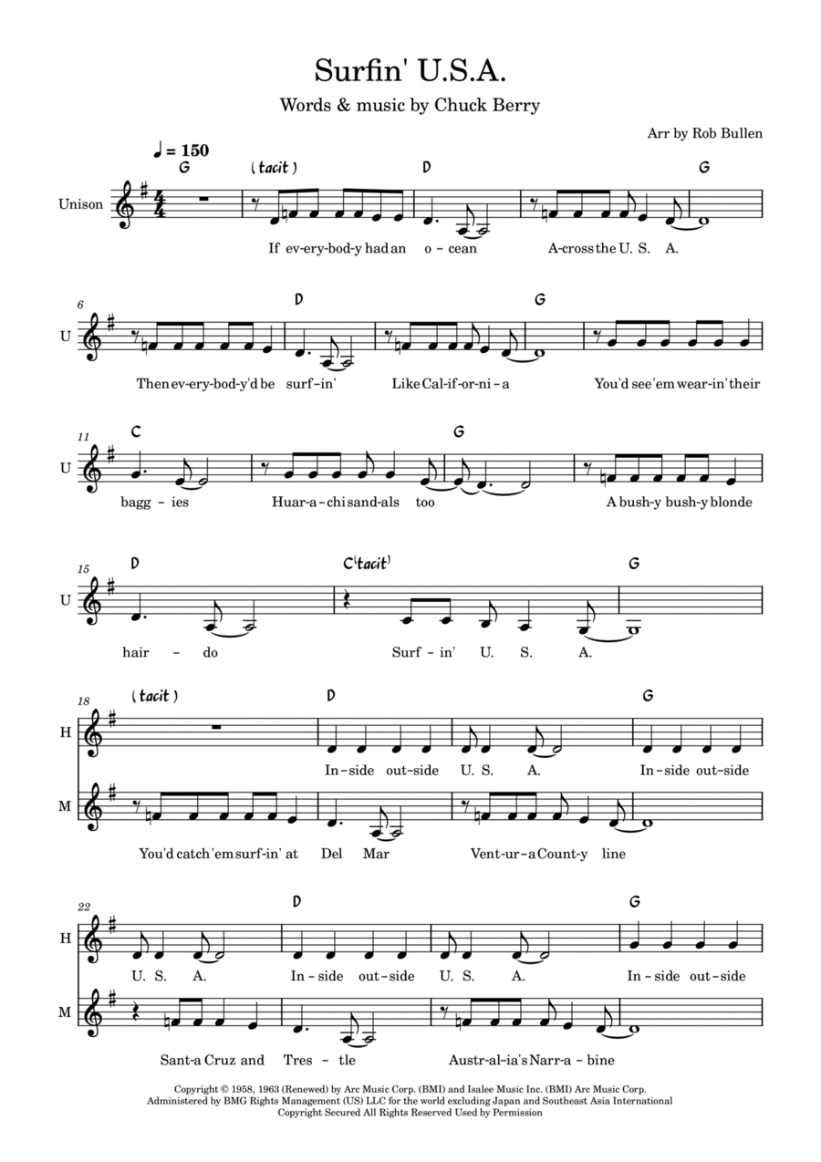 Surfin' U.s.a. by The Beach Boys - Classical Guitar, Voice - Digital ...