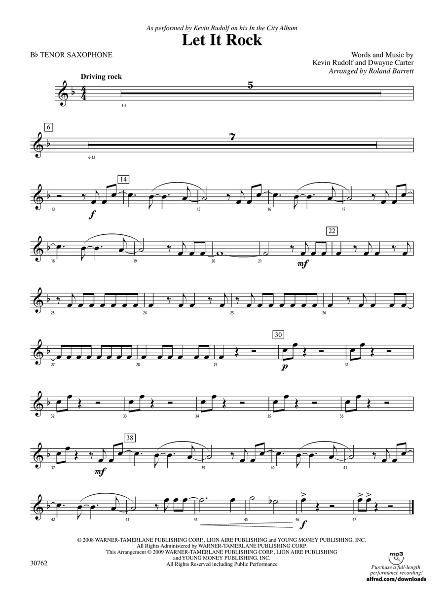 Let It Rock: B-flat Tenor Saxophone by Roland Barrett - Concert Band ...