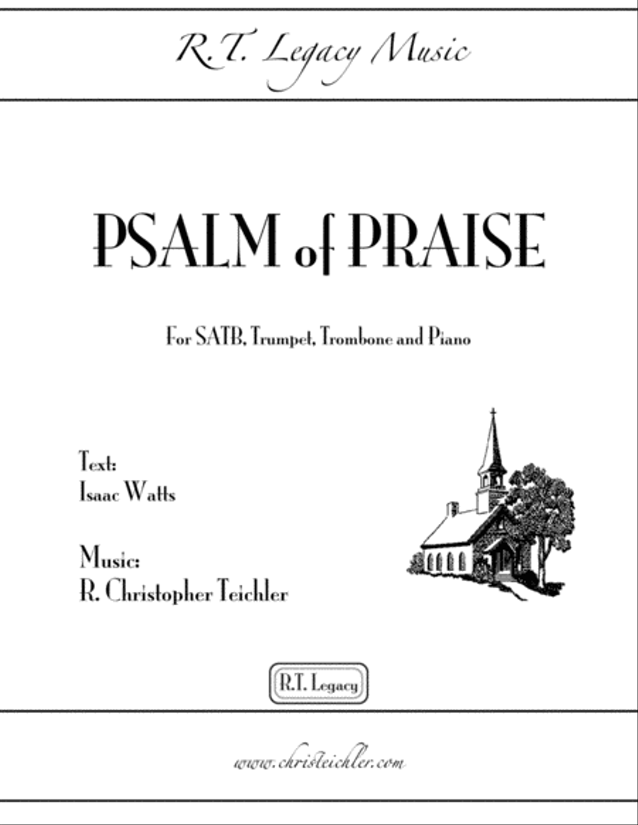 Psalm of Praise - SATB, Trumpet, Trombone & Piano - 4-Part - Digital ...
