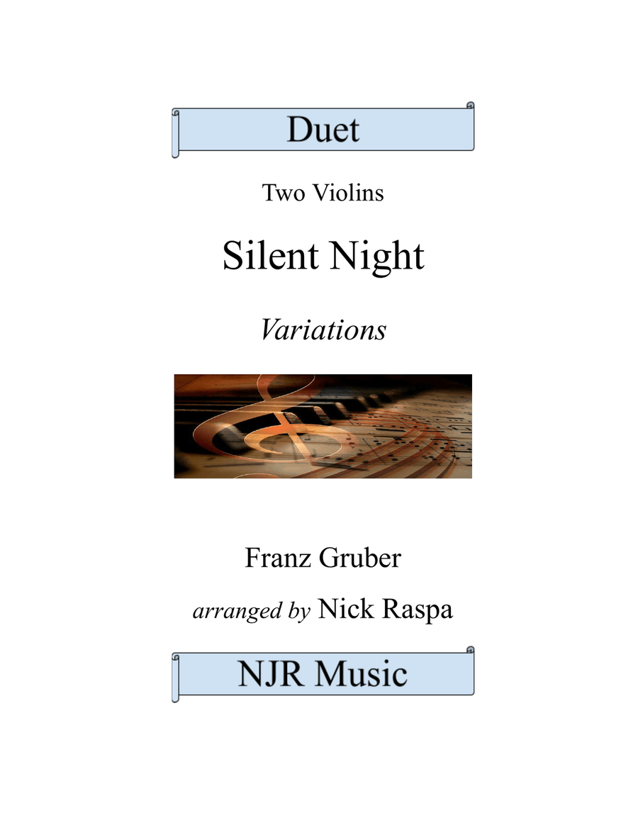 Silent Night - Variations (Violin Duet) Complete Set by Franz Xaver ...