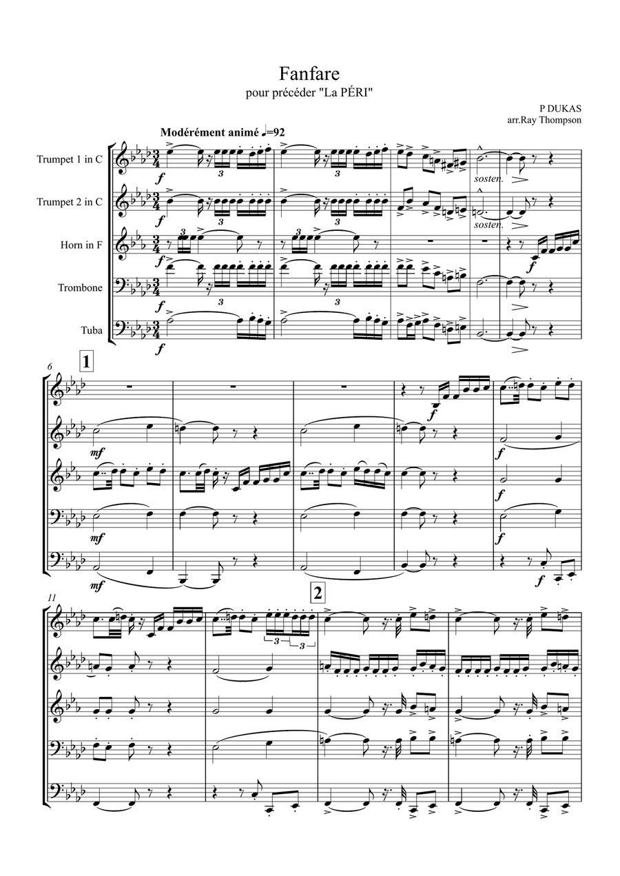Dukas: Fanfare (pour précéder Dukas: Fanfare (pour précéder