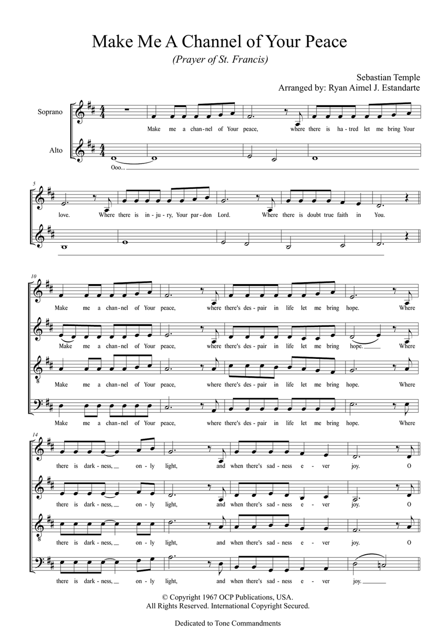 Make Me A Channel Of Your Peace (prayer Of St. Francis) by Sebastian ...
