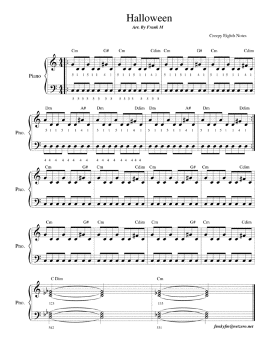 Halloween (Piano) - Piano Solo - Digital Sheet Music | Sheet Music Plus
