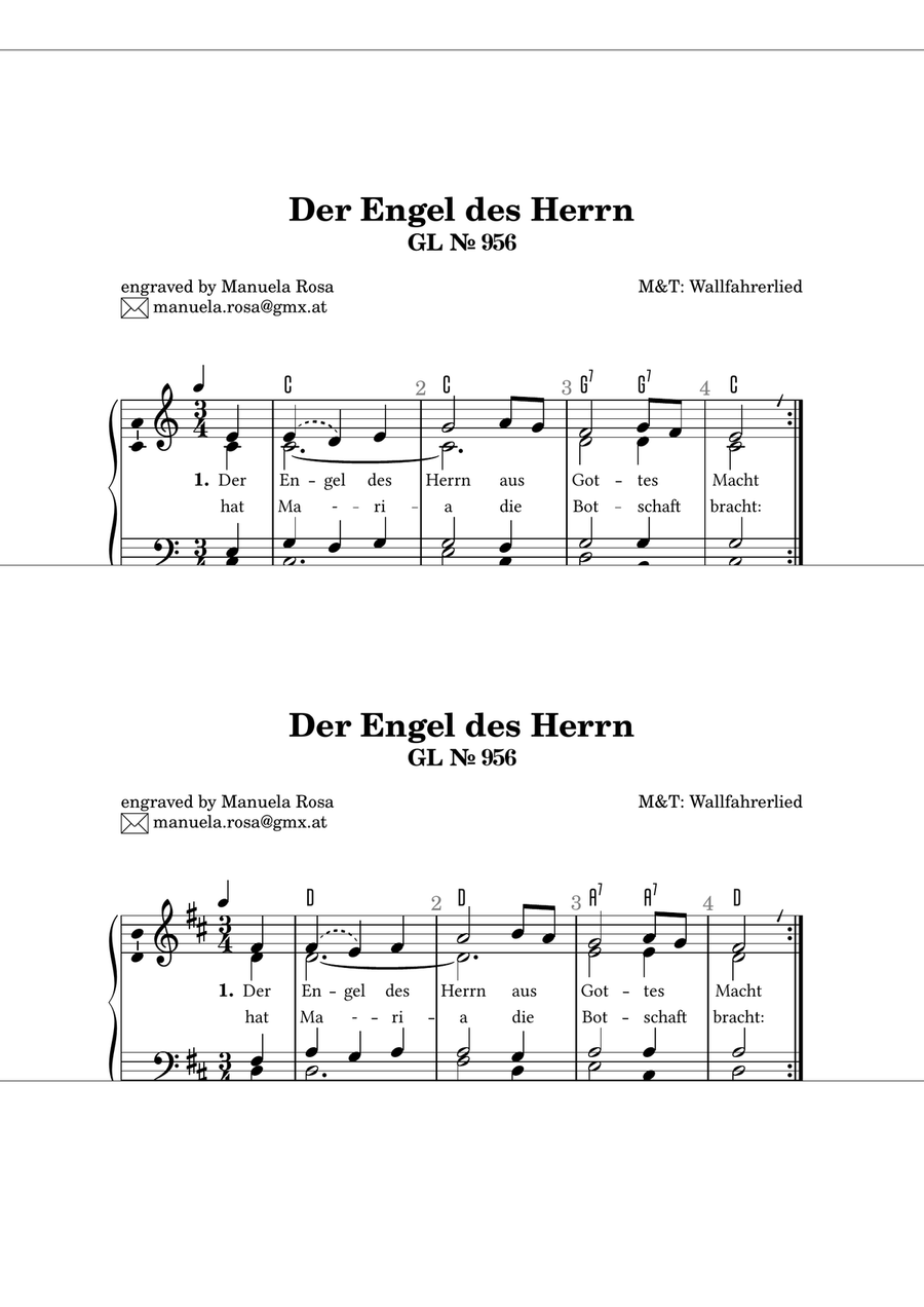 Der Engel des Herrn (Gotteslob 956 organ manualiter for church services ...