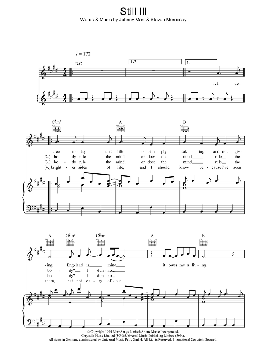 Still Ill by The Smiths - Acoustic Guitar, Voice, Piano, Vocal, Guitar ...