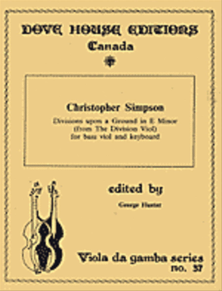 Divisions upon a Ground in E Minor - Double Bass, Piano - Intermediate ...