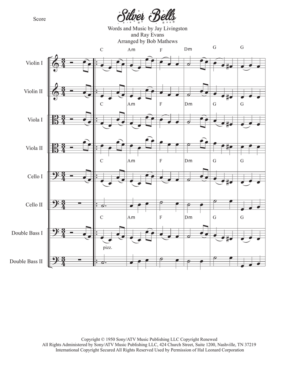 Silver Bells by Plumb - Cello, Double Bass, Viola - Early Intermediate ...
