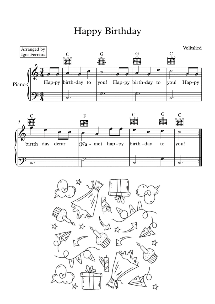 Happy Birthday - Easy Piano - Digital Sheet Music | Sheet Music Plus