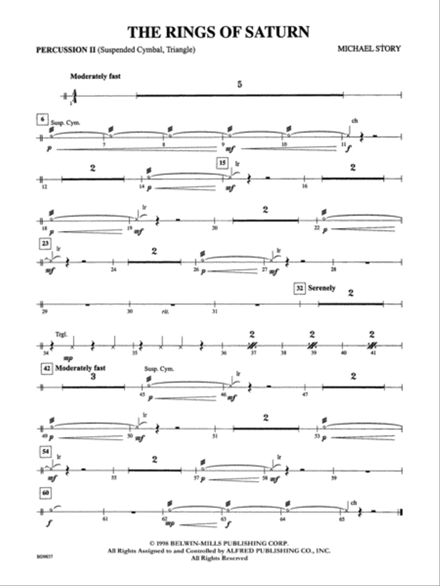 The Rings of Saturn: 2nd Percussion by Michael Story - Concert Band ...