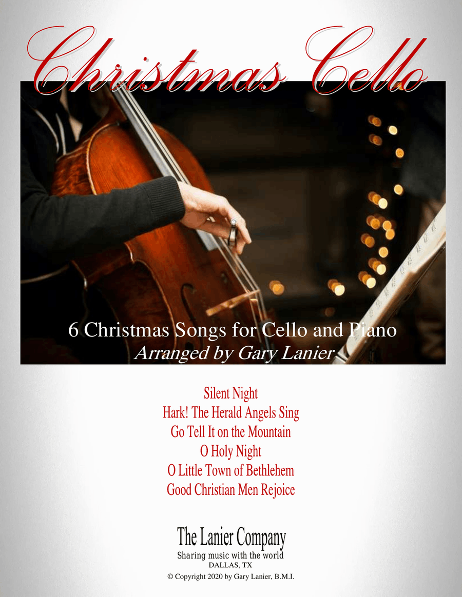 CHRISTMAS CELLO (6 Christmas songs for Cello & Piano with Score/Parts ...