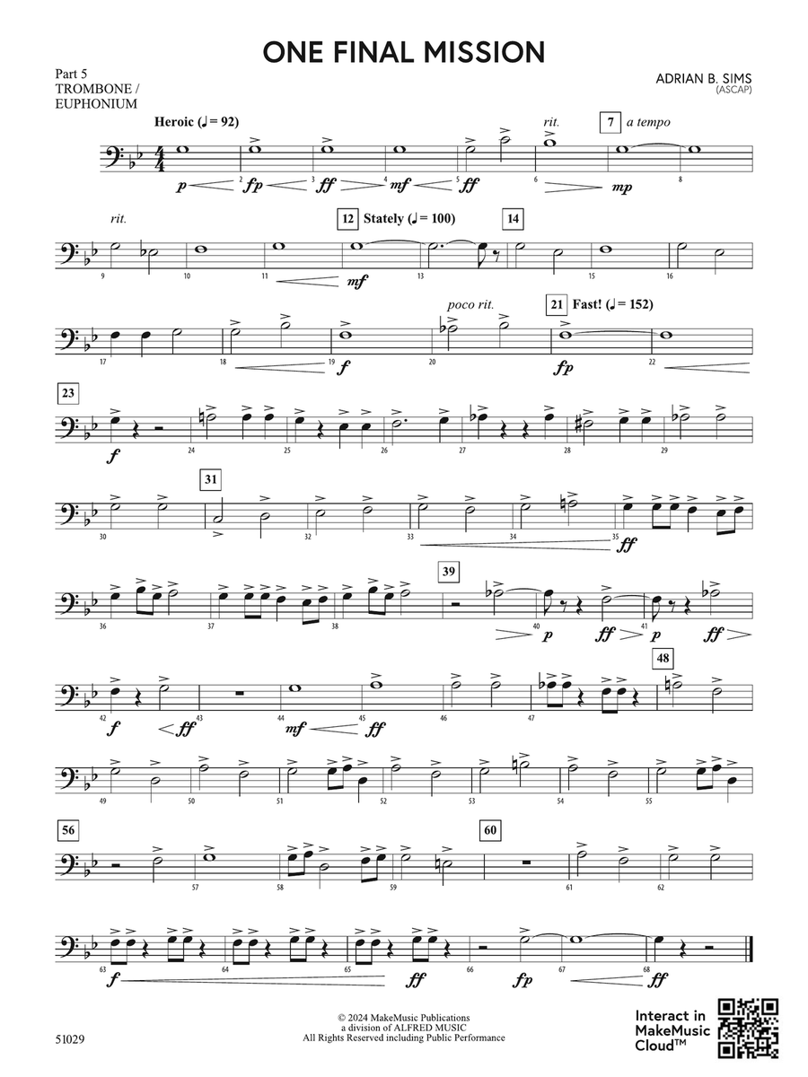 One Final Mission: Part 5 - Trombone / Euphonium - Euphonium, Trombone ...