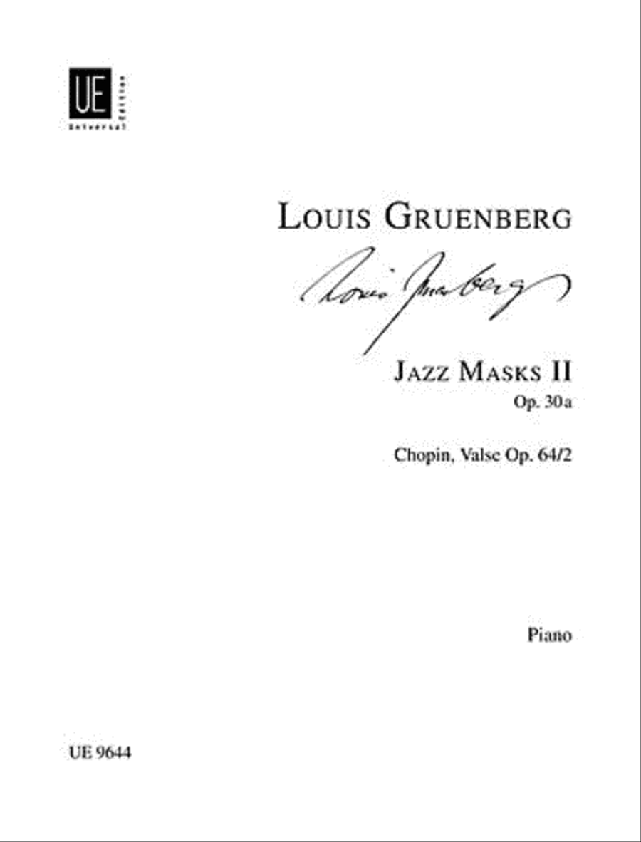 Jazz Masks, Op. 30A, Vol. 2 by Paul Gruemmer - School and Community ...
