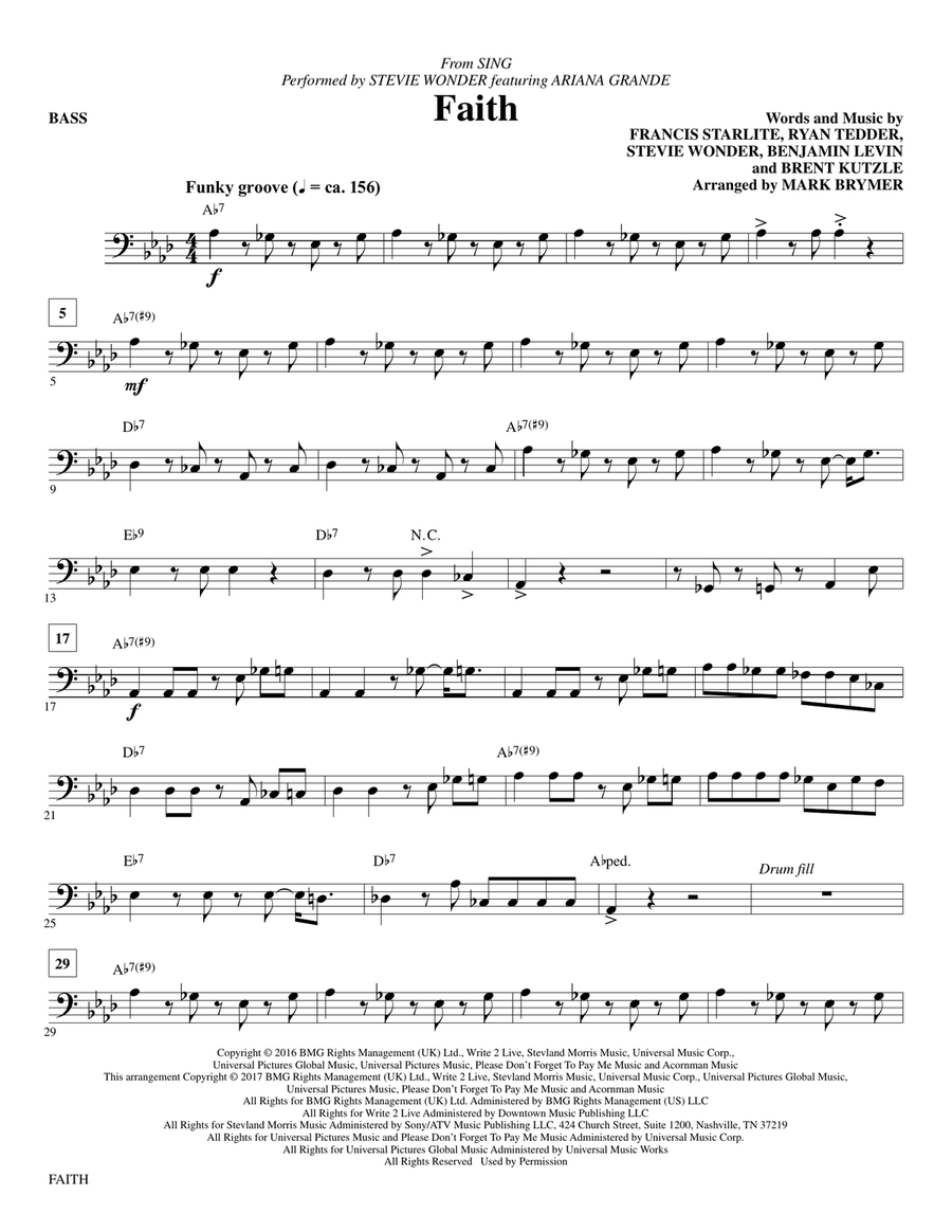 Faith - Bass by Mark A. Brymer - Choir, Choir - Digital Sheet Music ...