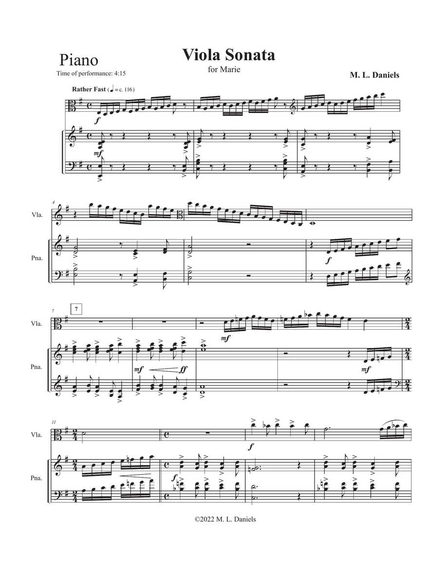 viola sonata - Piano, Viola Solo - Advanced Digital Sheet Music | Sheet ...