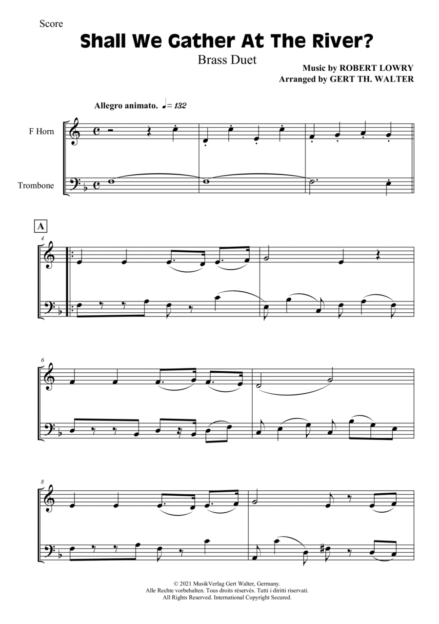Shall We Gather At The River by Robert Lowry - Brass Duet - Digital ...