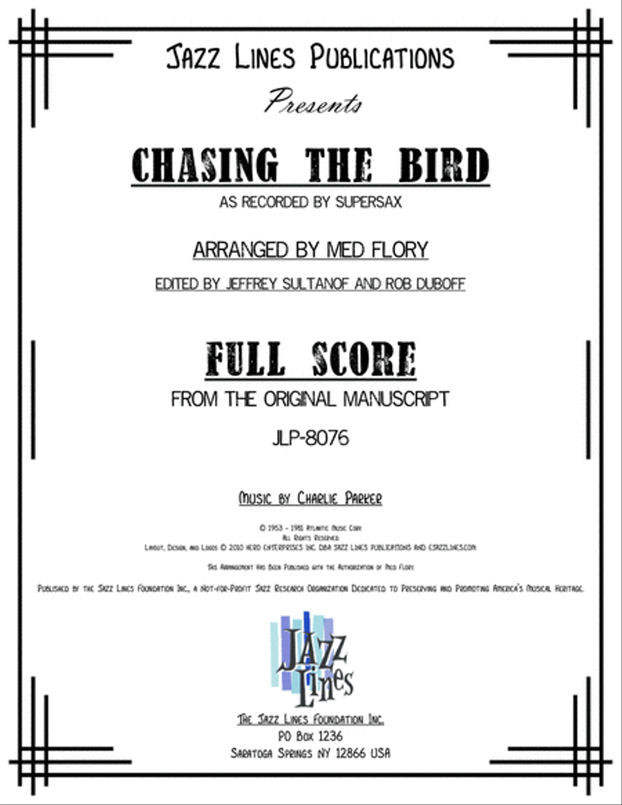 Chasing The Bird by Supersax - Piano, Tenor Saxophone, Baritone ...