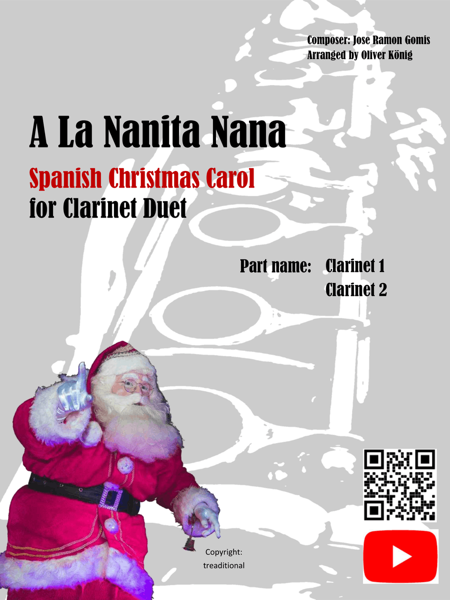 A La Nanita Nana, Spanish Christmas Carol for 2 Clarinets - Clarinet ...