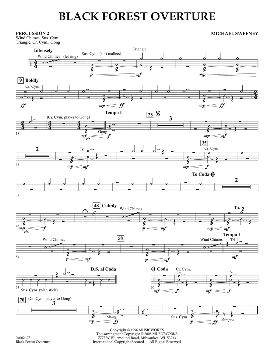 Black Forest Overture - Percussion 2 by Michael Sweeney - Concert Band ...