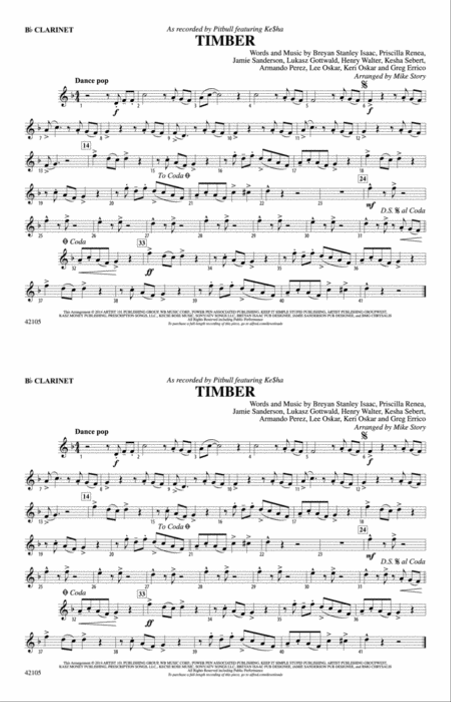 Timber: 1st B-flat Clarinet by Lukasz Gottwald - Marching Band ...