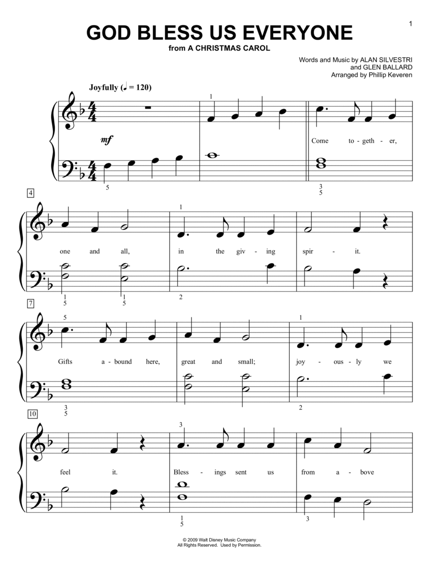 God Bless Us Everyone From A Christmas Carol Arr Phillip Keveren