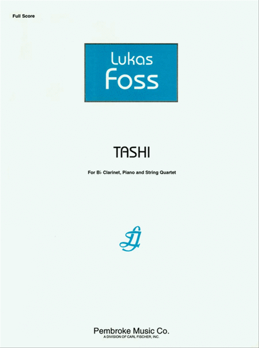 Tashi by Lukas Foss - B-Flat Clarinet - Sheet Music | Sheet Music Plus