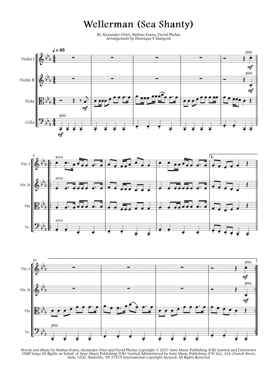 Wellerman - String Quartet - Digital Sheet Music | Sheet Music Plus