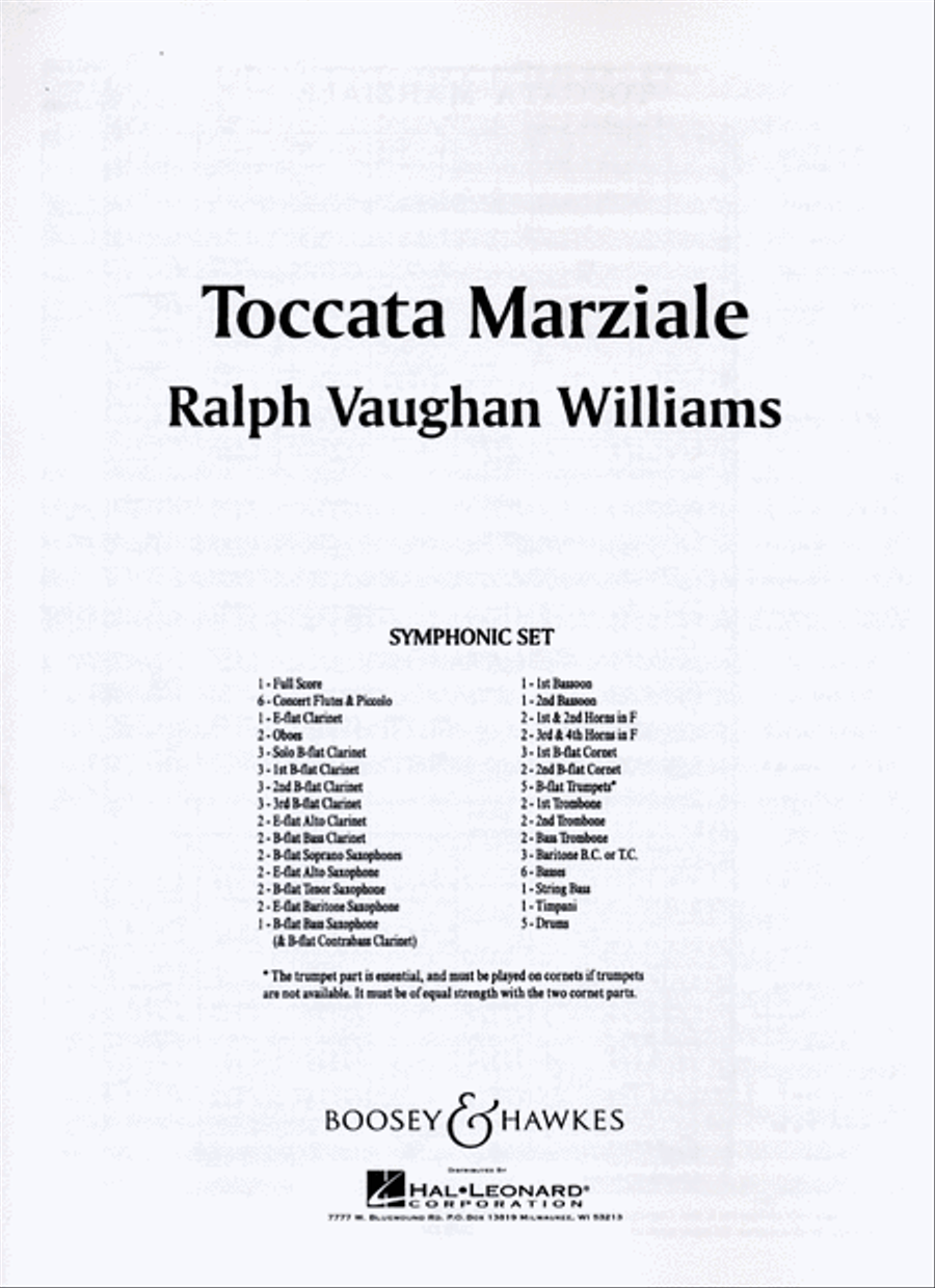 Toccata Marziale by Ralph Vaughan Williams - Concert Band - Sheet Music ... Toccata Marziale by Ralph Vaughan Williams - Concert Band - Sheet Music ...