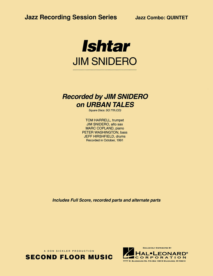 Ishtar by Jim Snidero - Jazz Ensemble - Sheet Music | Sheet Music Plus