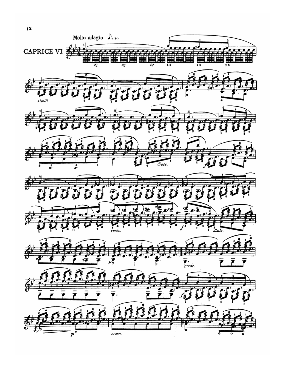 Paganini: Twenty-Four Caprices, Op. 1 No. 6 by Nicolo Paganini - Part ...