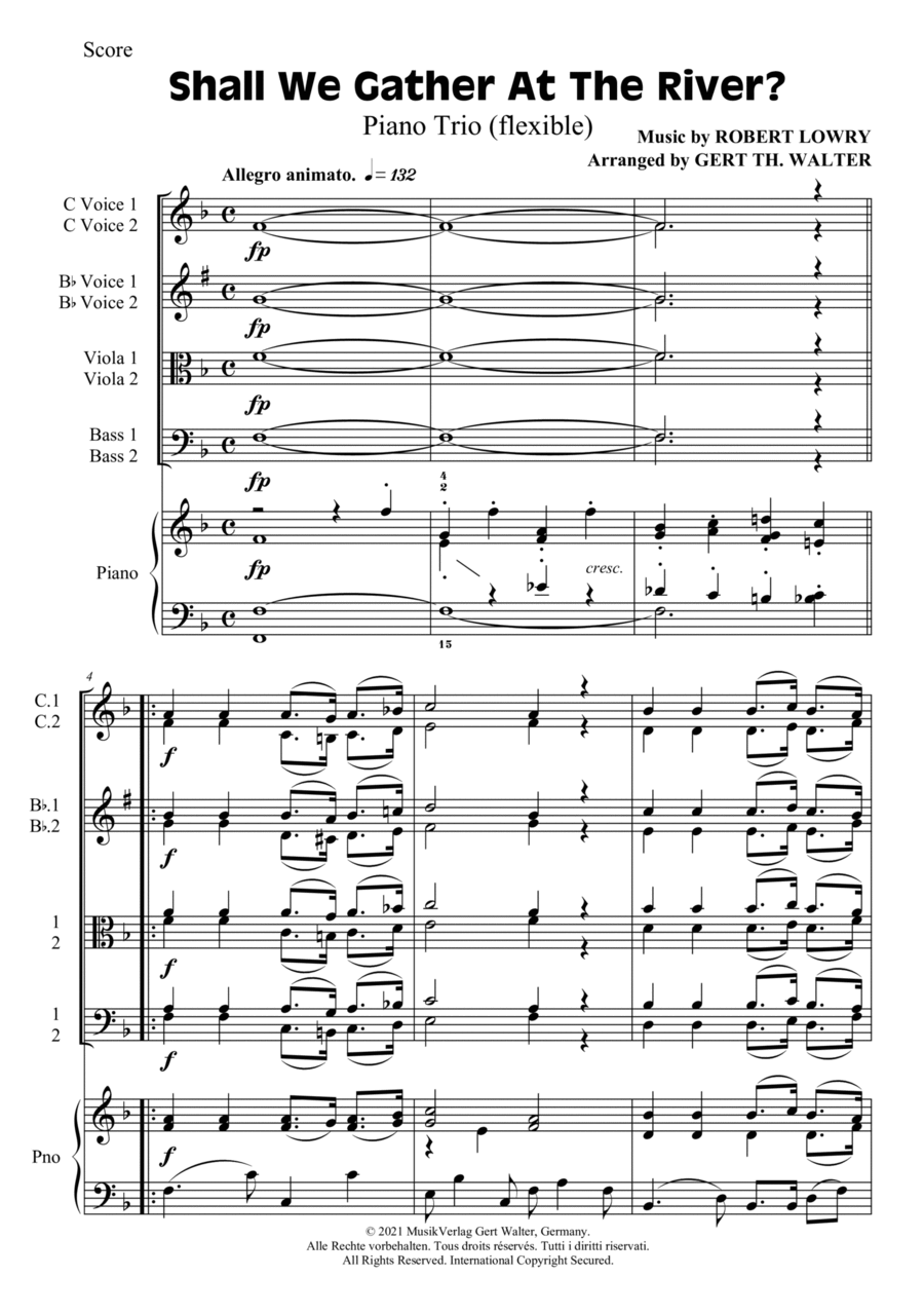 Shall We Gather At The River by Robert Lowry - Piano Trio - Digital ...