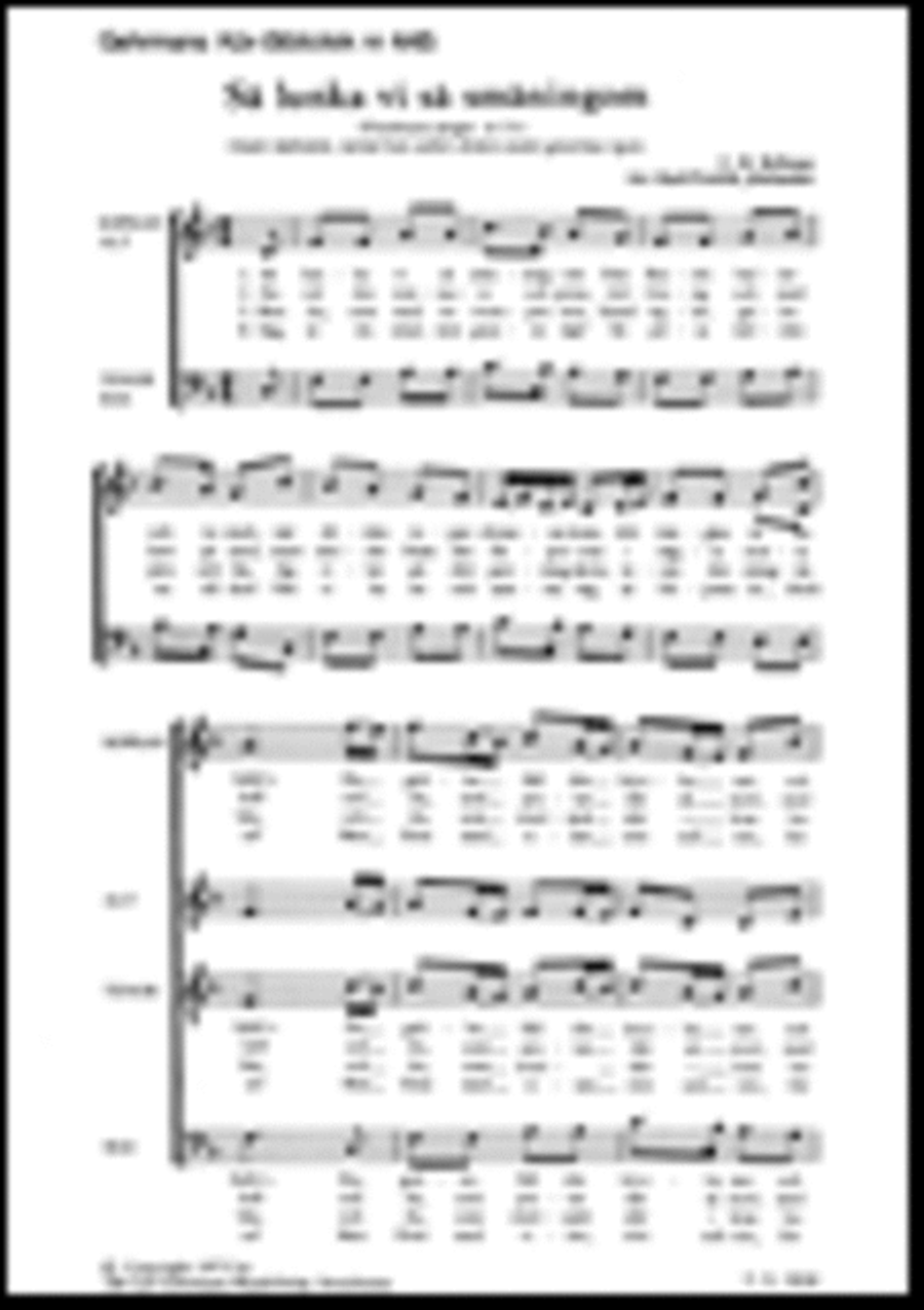 Sa lunka vi sa smaningom by Carl Michael Bellman - SA - Sheet Music ...