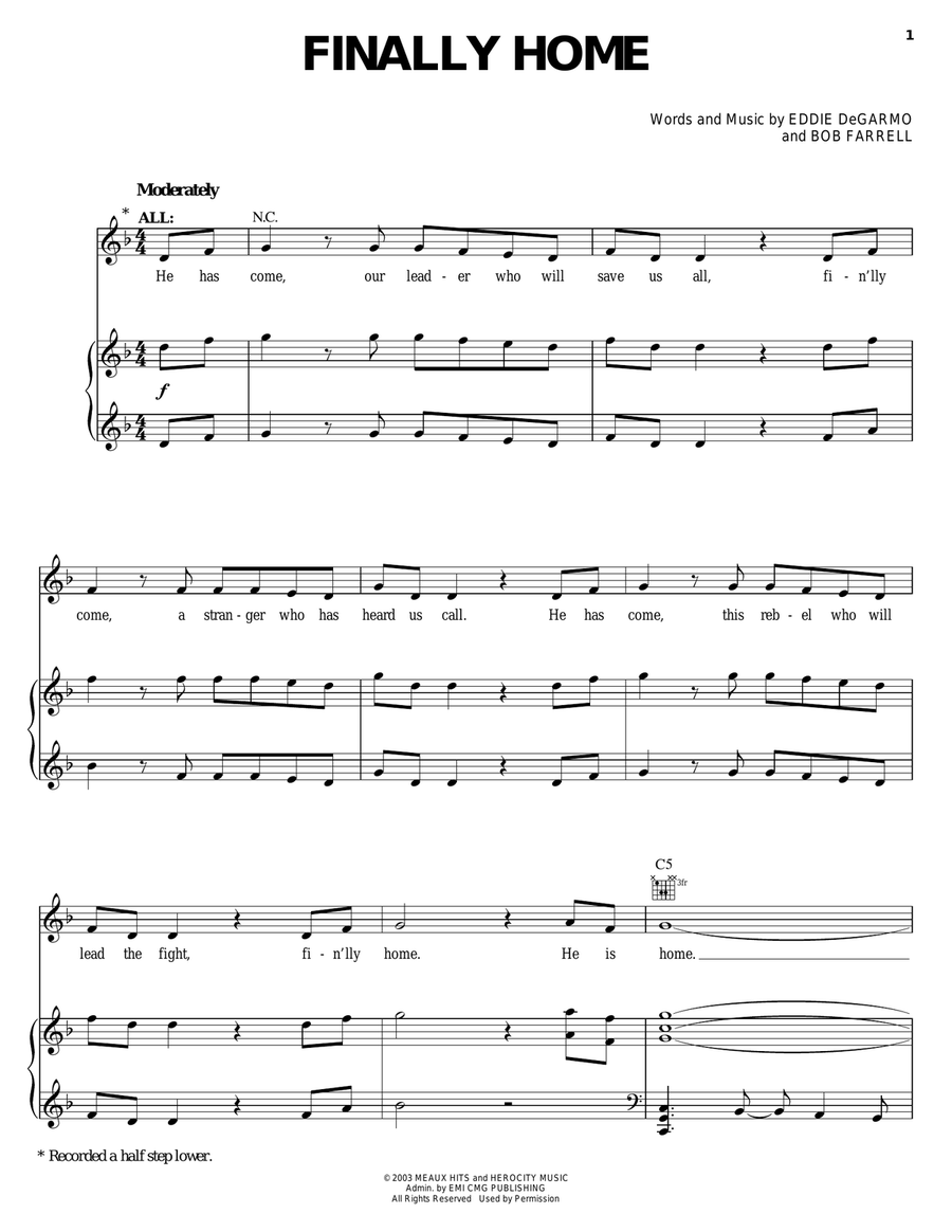 Finally Home - Acoustic Guitar, Voice, Piano, Vocal, Guitar - Digital ...